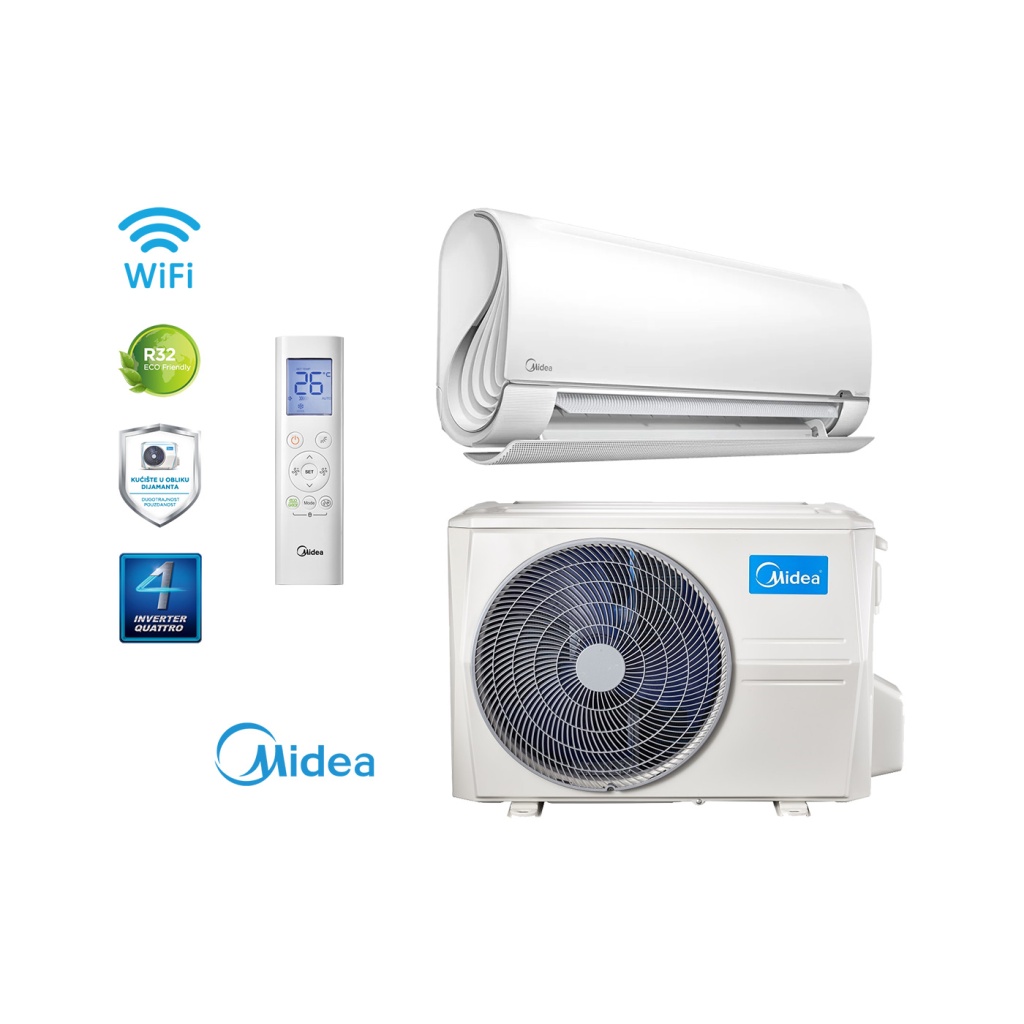 Klima uređaj Midea Breezeless MSFAAU-12HRFN8-I MSFAAU-12HRFN8-O - Klima4You